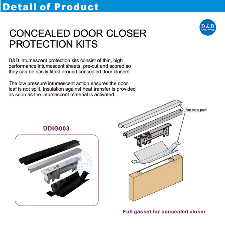Concealed Hinge Door Closer Viewer Peephole Lock Hinge Protection Kits Fire Rated Intumescent ...
